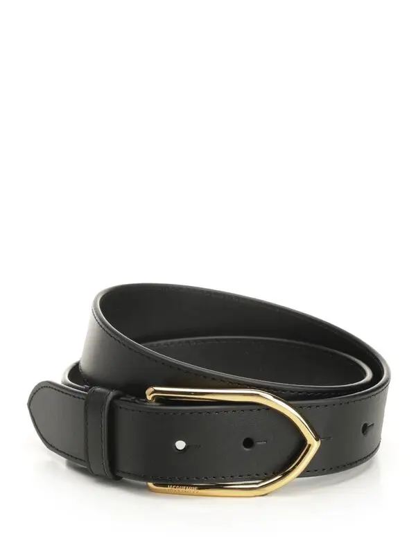 Jacquemus Bambino Belt With Square Buckle - Black