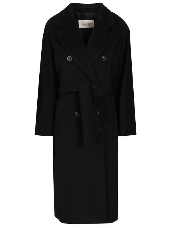 Max Mara Madame Double-breasted Wool And Cashmere Blend Coat - Black