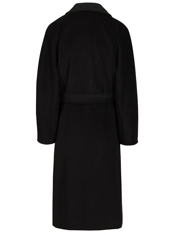 Max Mara Madame Double-breasted Wool And Cashmere Blend Coat - Black