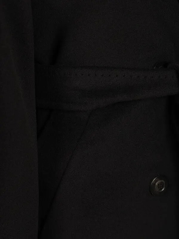 Max Mara Madame Double-breasted Wool And Cashmere Blend Coat - Black
