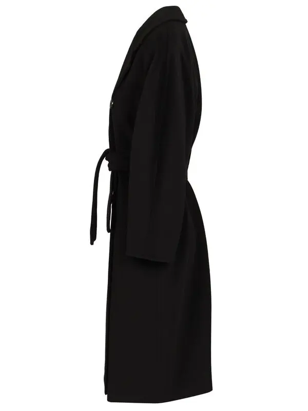 Max Mara Madame Double-breasted Wool And Cashmere Blend Coat - Black