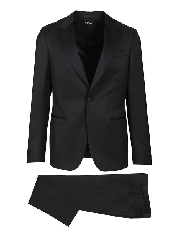 Zegna Wool And Mohair Tuxedo - Black