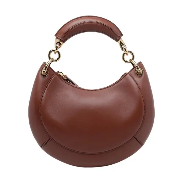 Chloé Lamb Leather Banana Handbag - Brown