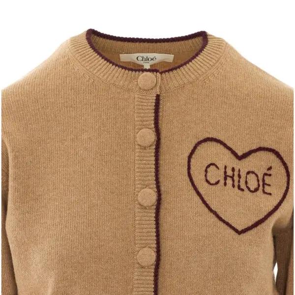Chloé Logo Knitted Slim Cardigan
