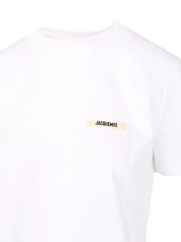 Jacquemus Cotton T-shirt With Grosgrain Logo Label