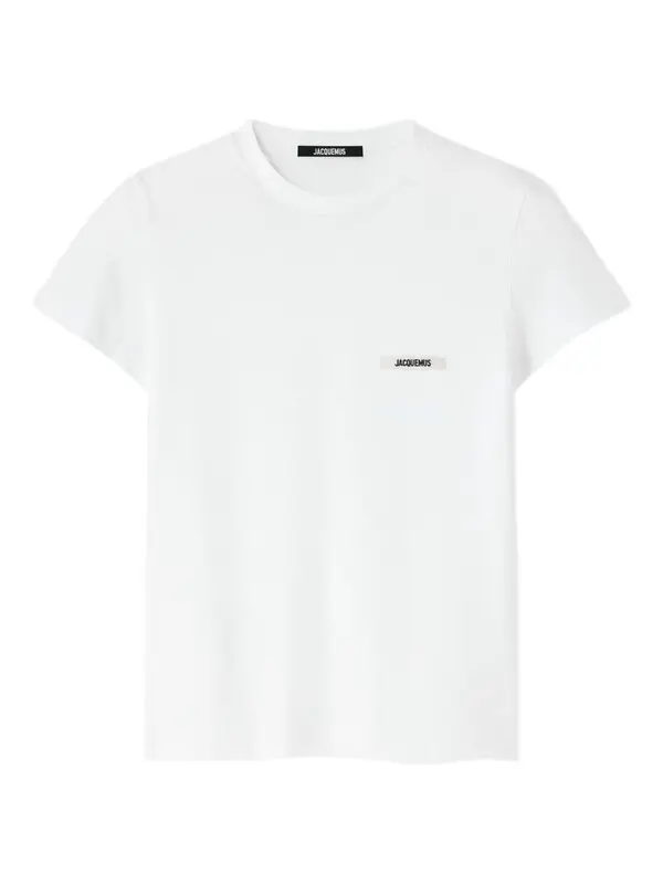 Jacquemus Cotton T-shirt With Grosgrain Logo Label