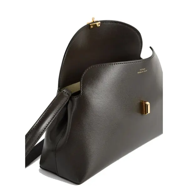TOTEME T-lock Leather Clutch Bag - Brown