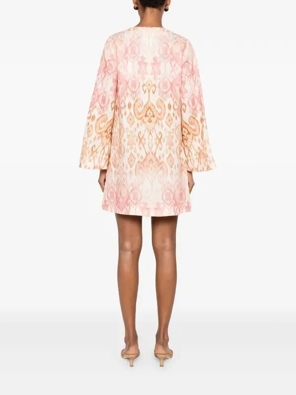 Zimmermann Aster Short Linen Dress - Multicolor