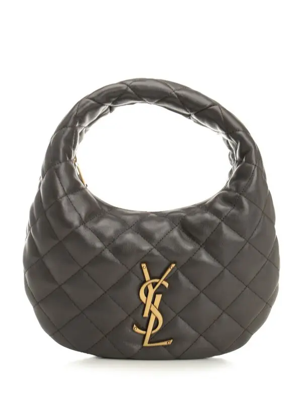 Saint Laurent Icare Lambskin Hobo Bag - Gray