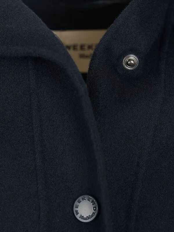 Max Mara Double Wool Hooded Jacket - Blue