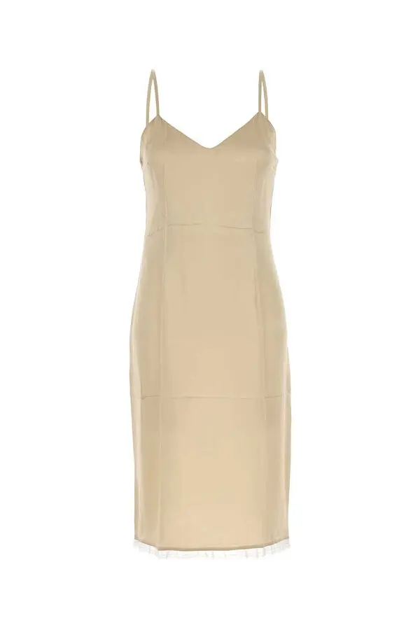 Prada Beige Satin Dress - Brown