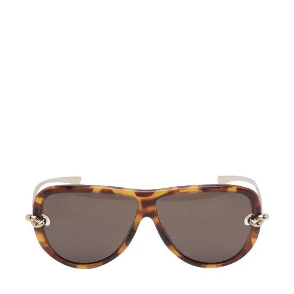 Bottega Veneta Knot Aviator Sunglasses - Brown