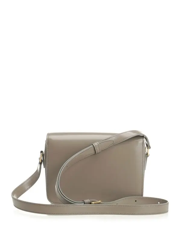 Celine Triomphe Teen Shiny Calfskin Bag - Gray