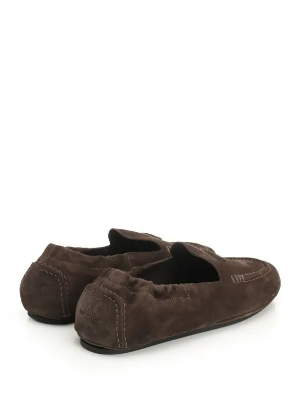 Celine Adam Suede Moccasins - Brown