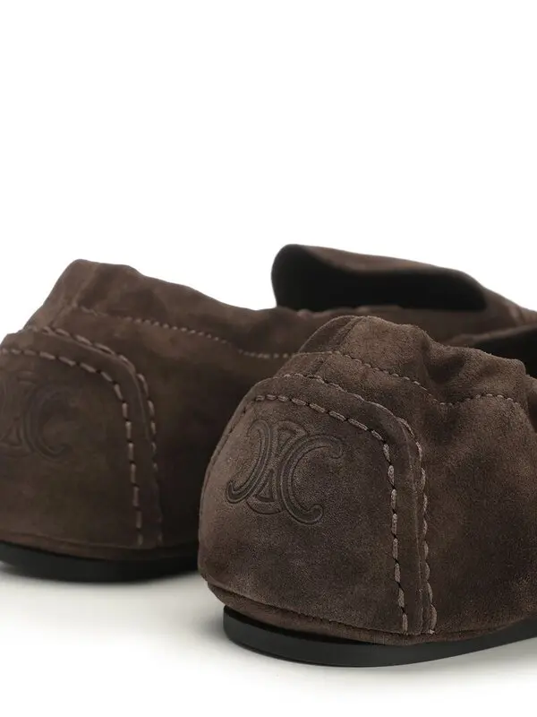 Celine Adam Suede Moccasins - Brown