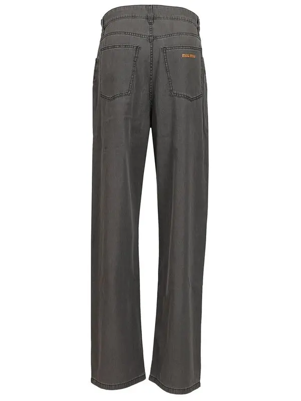 Miu Miu Five-pocket Chambray Trousers