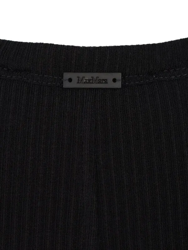 Max Mara Ribbed Silk And Lyocell Sweater - Blue