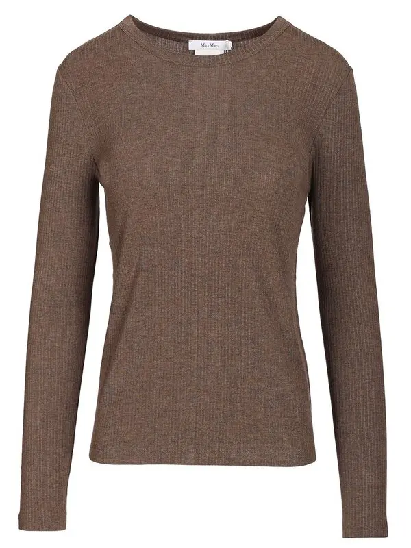 Max Mara Ribbed Silk And Lyocell Sweater - Cream