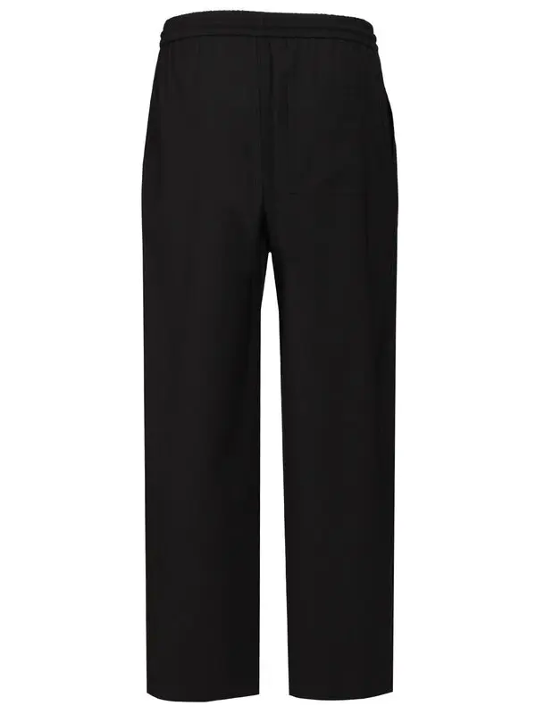 Loewe Tailored Wool Drawstring Trousers - Black