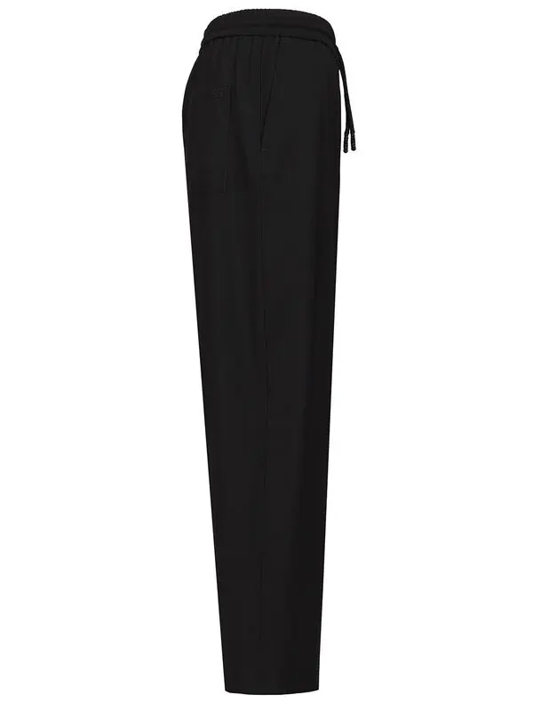 Loewe Tailored Wool Drawstring Trousers - Black