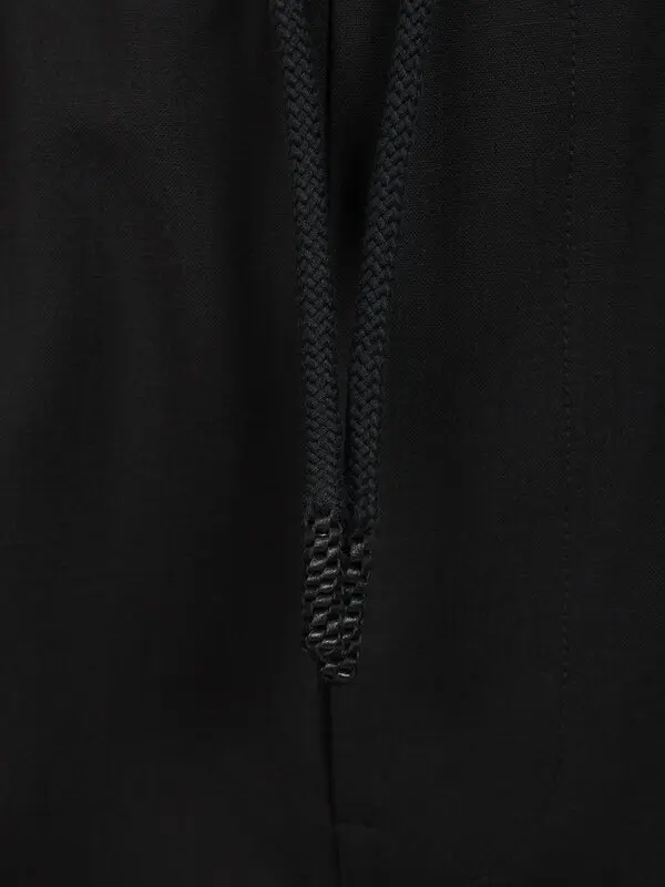 Loewe Tailored Wool Drawstring Trousers - Black