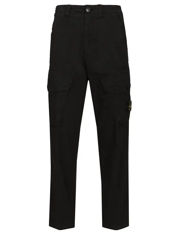 Stone Island Stretch Organic Cotton Twill Cargo Trousers