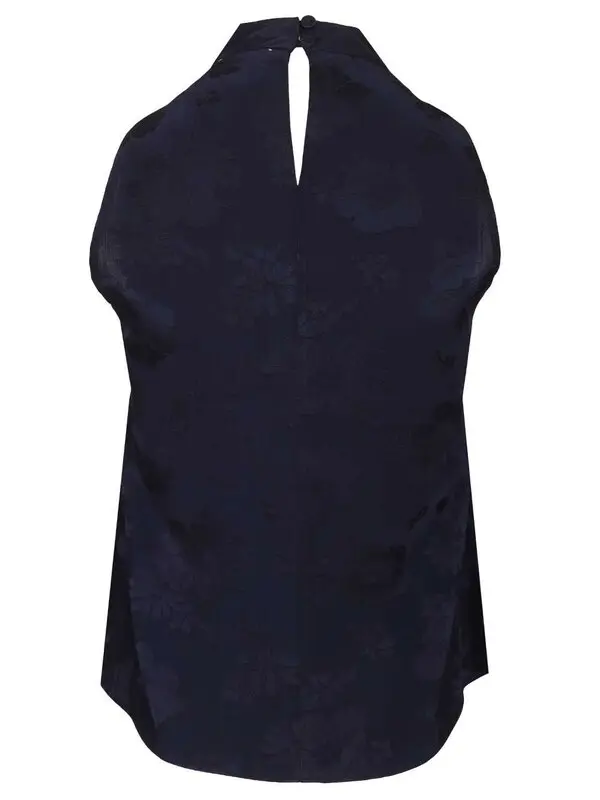 FORTE_FORTE Sleeveless Floral Jacquard Top