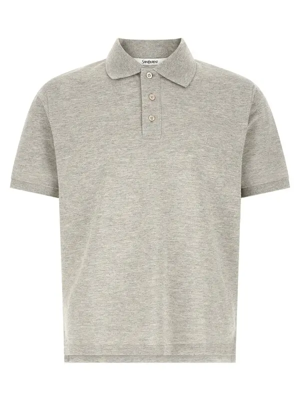 Saint Laurent Cassandre' Polo Shirt - Gray