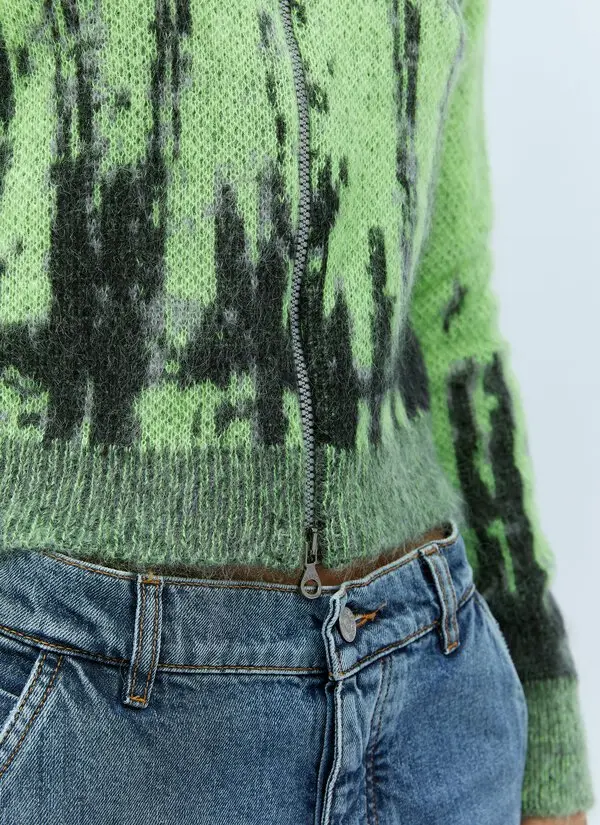 DIESEL® M-taphos Fuzzy Sweater With Distressed Motif