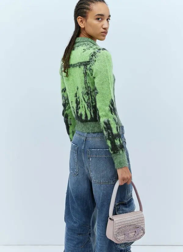 DIESEL® M-taphos Fuzzy Sweater With Distressed Motif