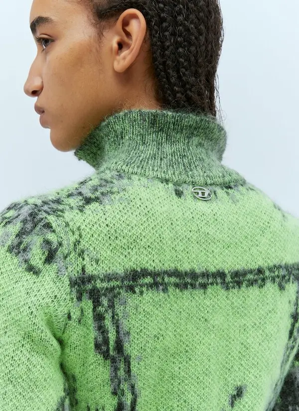 DIESEL® M-taphos Fuzzy Sweater With Distressed Motif
