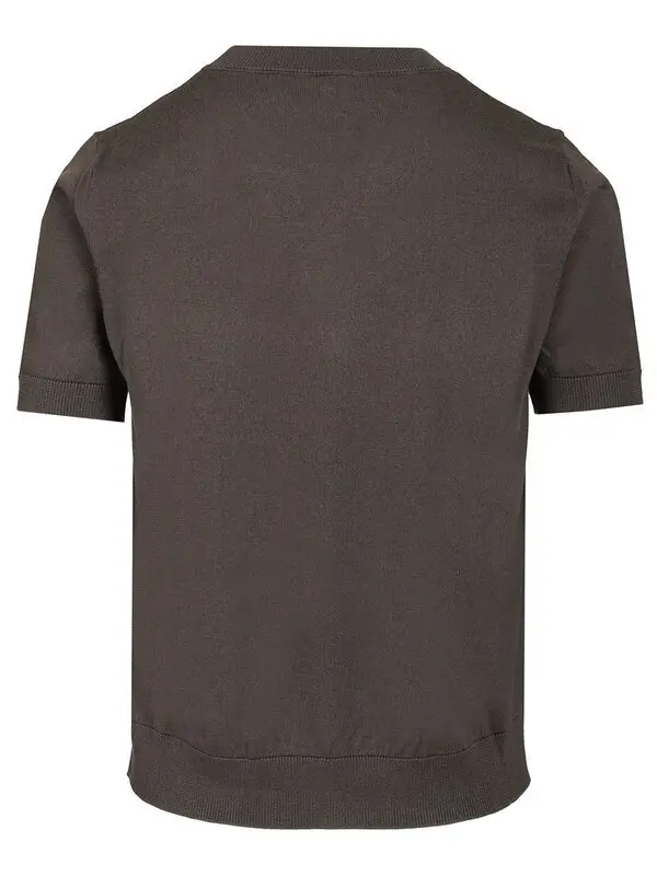 Max Mara Cotton, Silk, And Cashmere Crew Neck Sweater - Gray