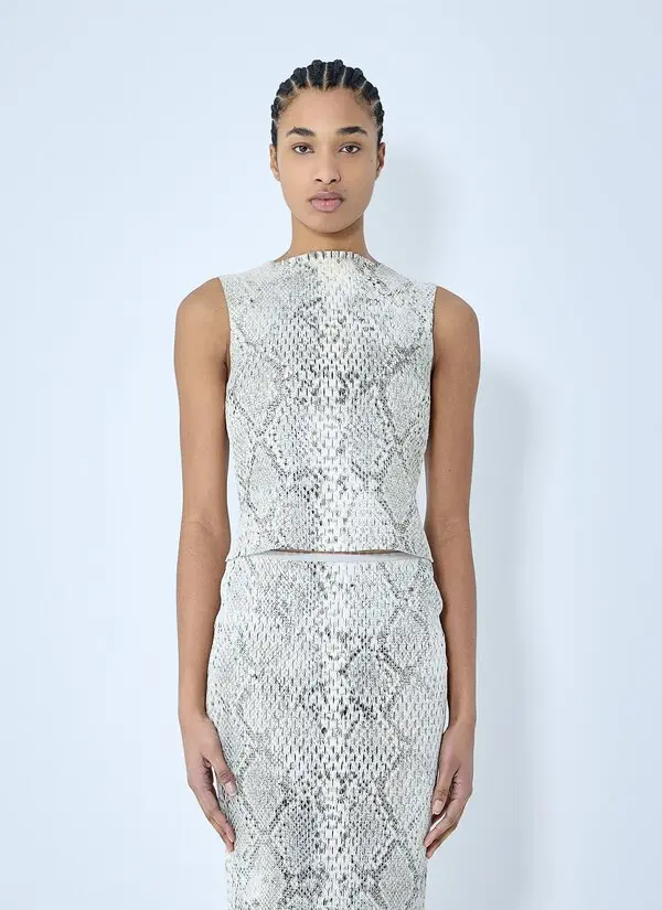 Alexander Wang Snake-print Embossed Tank Top