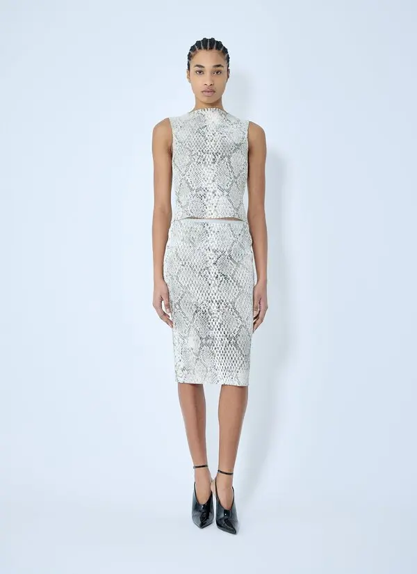 Alexander Wang Snake-print Embossed Tank Top
