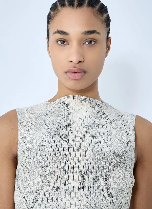 Alexander Wang Snake-print Embossed Tank Top
