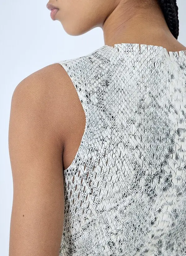 Alexander Wang Snake-print Embossed Tank Top