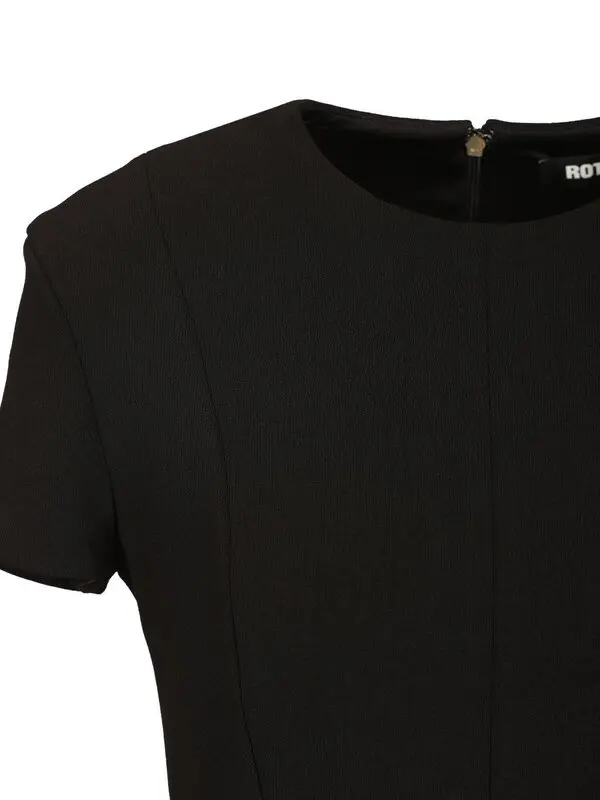 ROTATE BY BIRGER CHRISTENSEN Cap Sleeve Draped Maxi Dress - Black