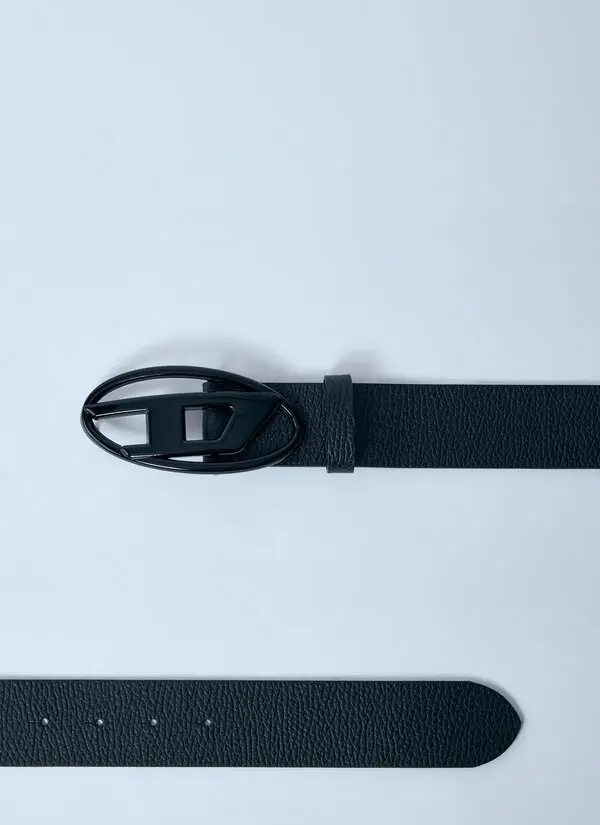 DIESEL® B-1dr Leather Belt - Black