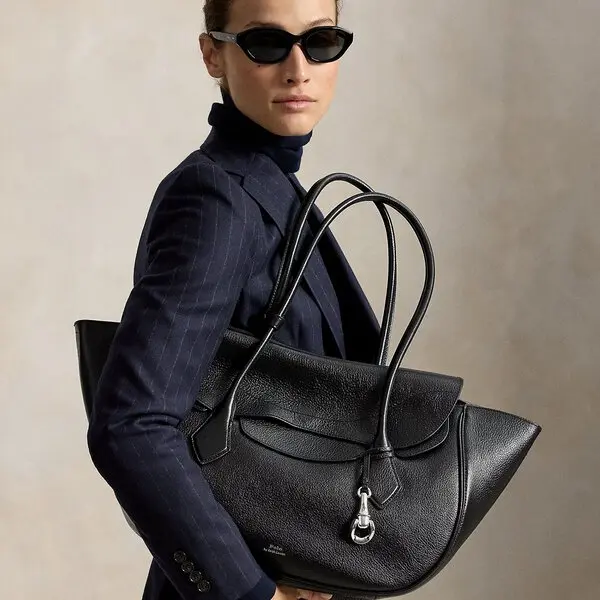 Ralph Lauren Polo Blaze Large Shoulder Bag - Black