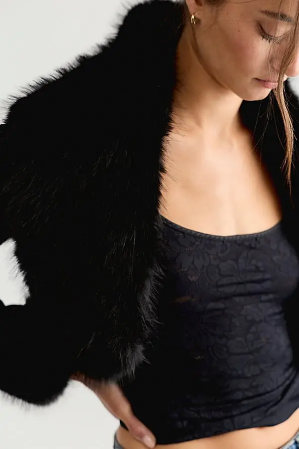 Free People Penny Lane Fur Bolero