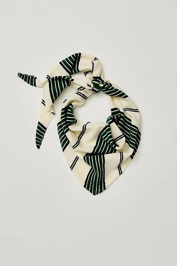 Free People Rugby Triangle Scarf - Varsity Green