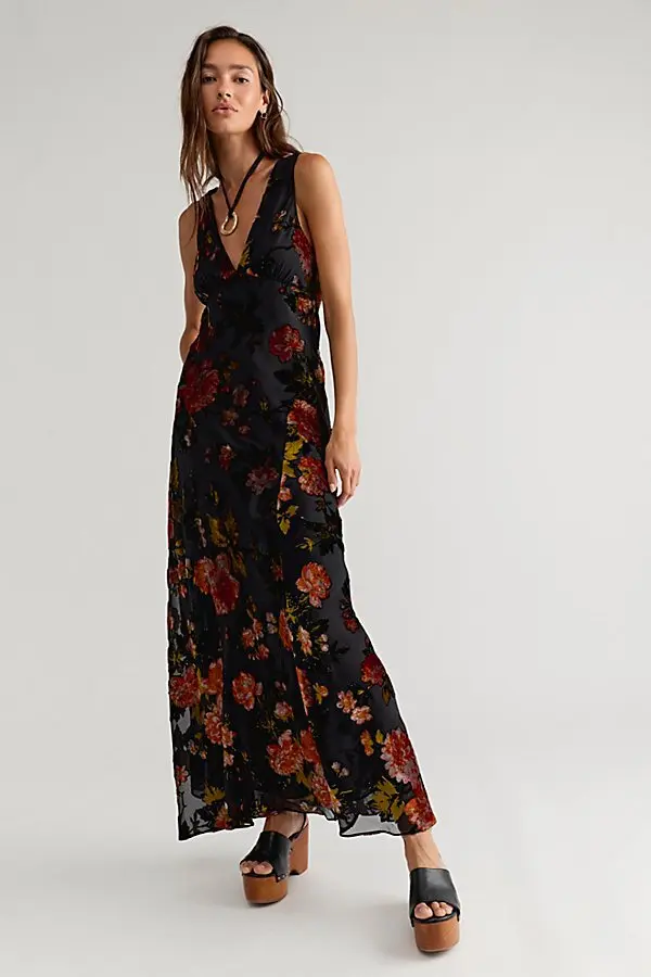 Anna Sui Folia Devore Maxi Dress