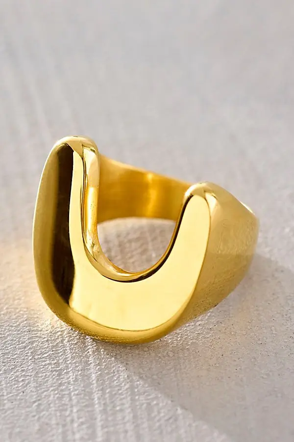 Free People Ateliercg Lustiano Horseshoe Ring - Gold