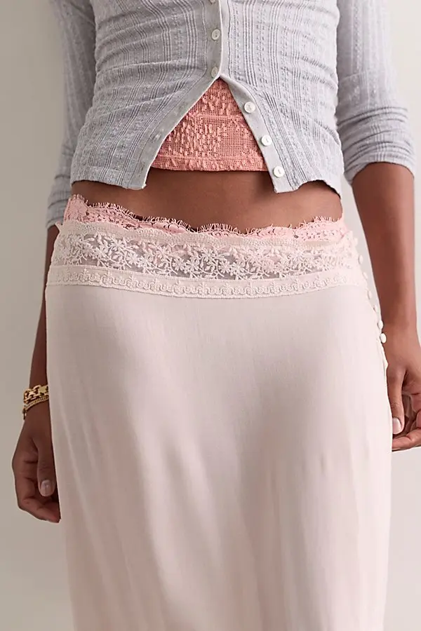 Free People Good Company Midi Slip Skirt