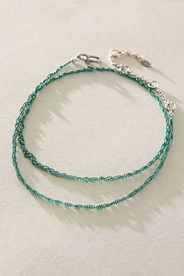 Free People Celia Convertible Necklace - Light Green