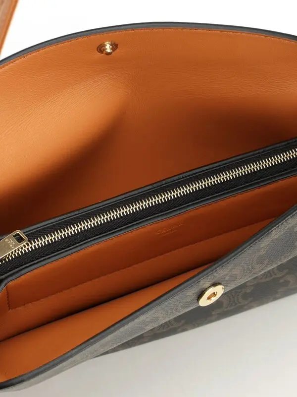Celine Trio Flap Triomphe Canvas - Brown