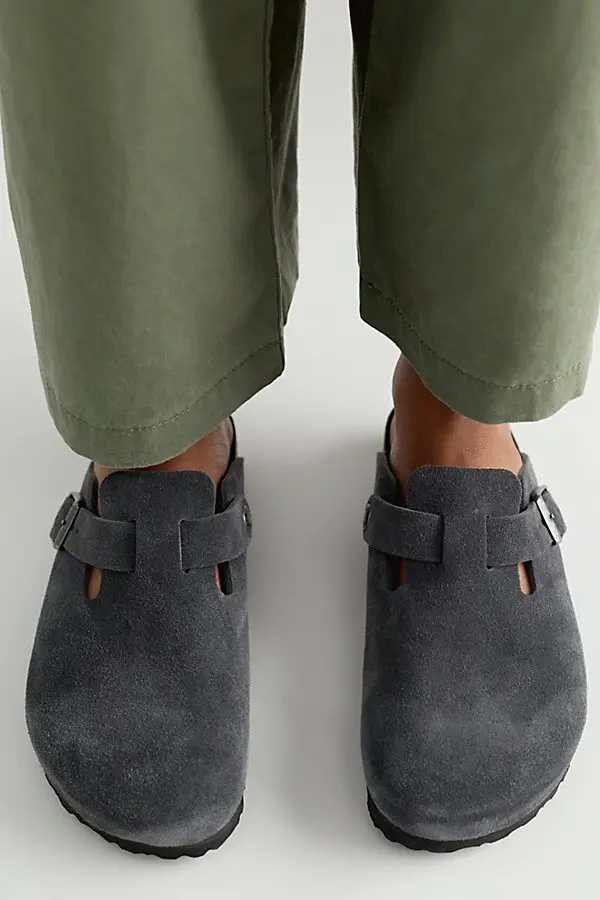 BIRKENSTOCK Boston Soft Footbed Clogs - Charcoal