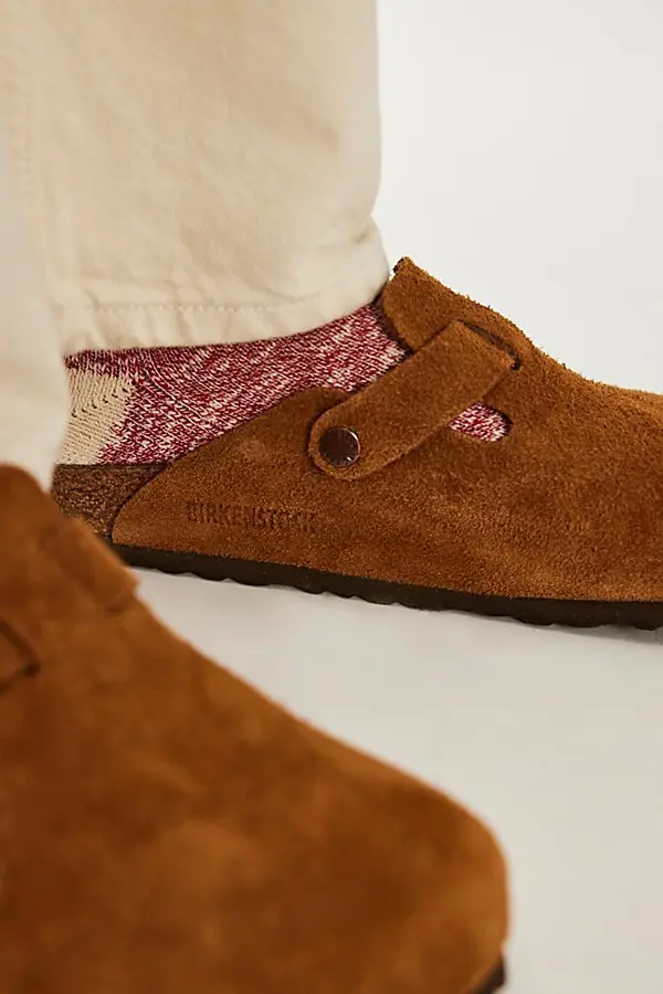 BIRKENSTOCK Boston Soft Footbed Suede Clogs - Mink
