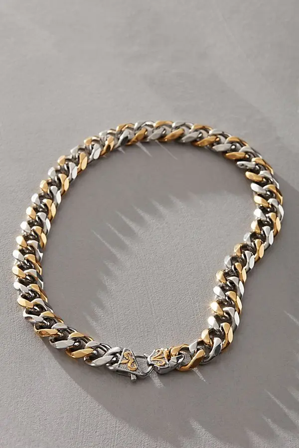 ATELIER CG Curb Chain Necklace - Mixed Metal