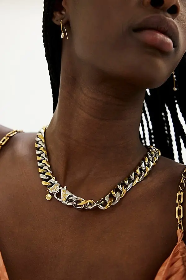 ATELIER CG Curb Chain Necklace - Mixed Metal